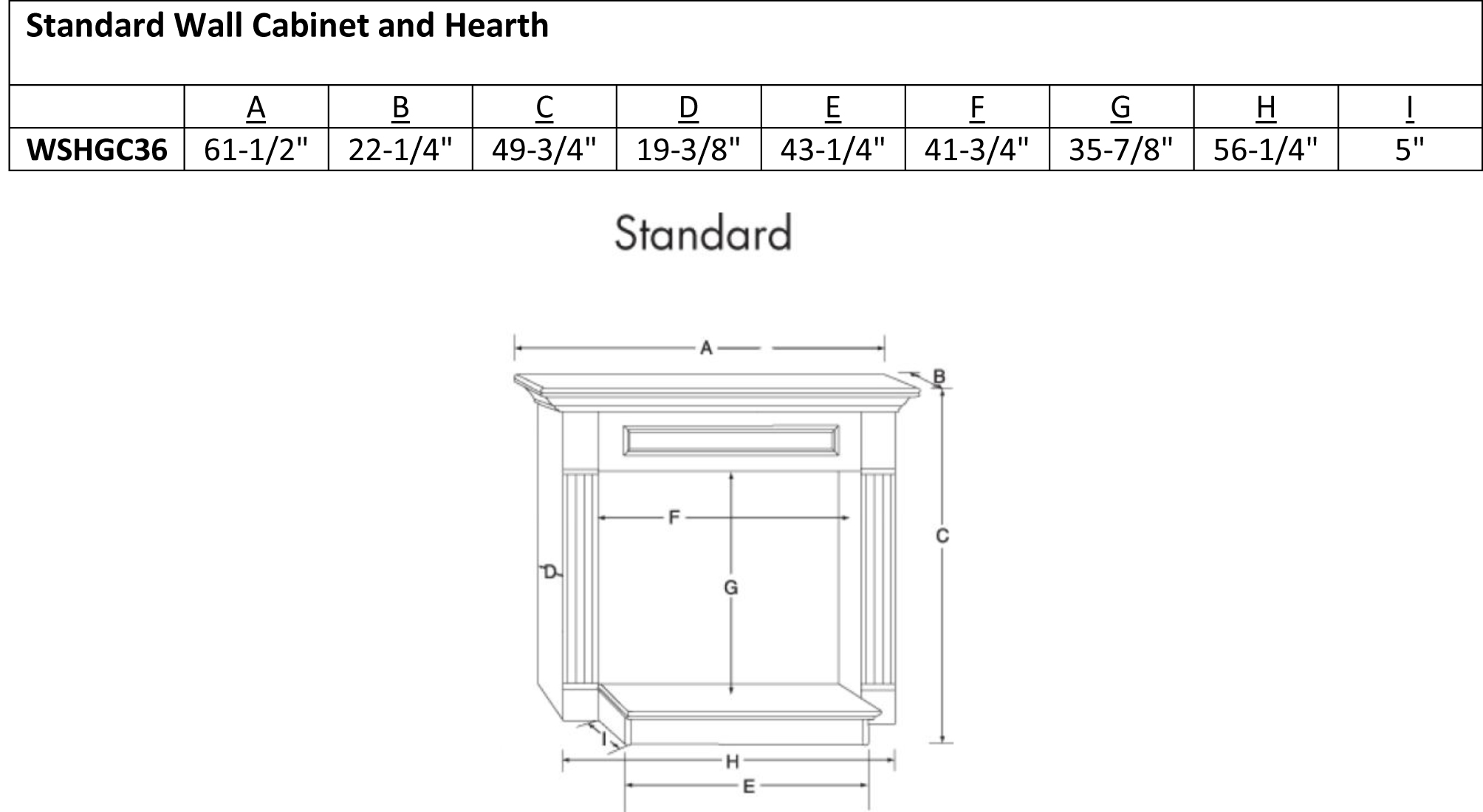 Monessen Smartline 36 inch Wall Surround & Hearth - Oak or Cherry ...